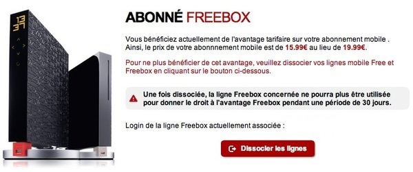 Free Mobile : possibilité de dissocier un avantage Freebox pour l ...