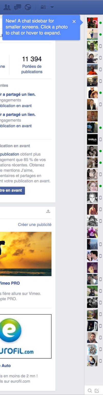 Facebook se dote d'une nouvelle "sidebar" Chat pour accéder rapidement ...