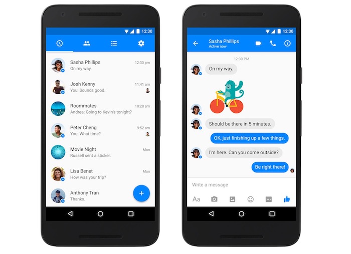 Facebook Messenger passe au Material Design sur Android chez tout le ...
