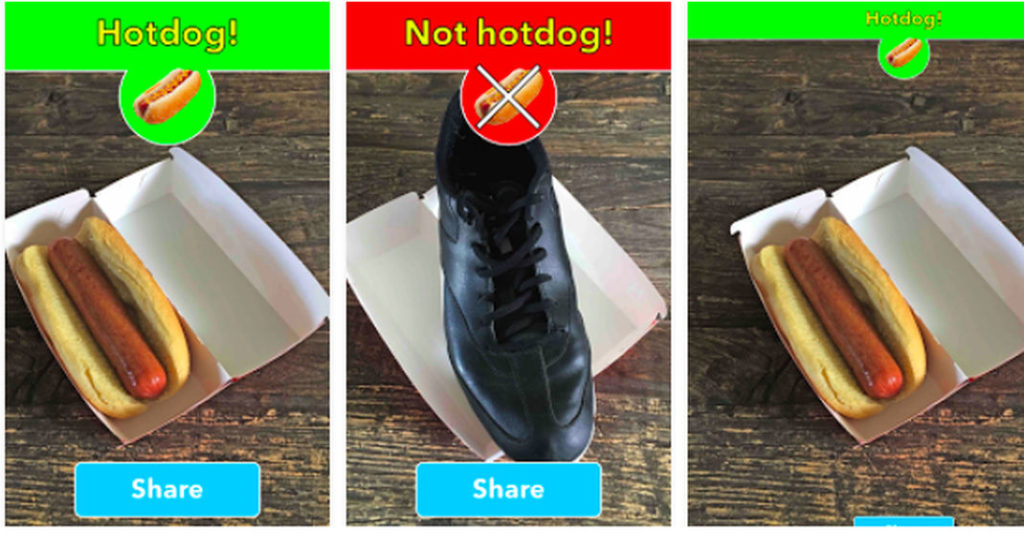 L'app Not Hotdog de la série Silicon Valley distribuée sur le Google ...