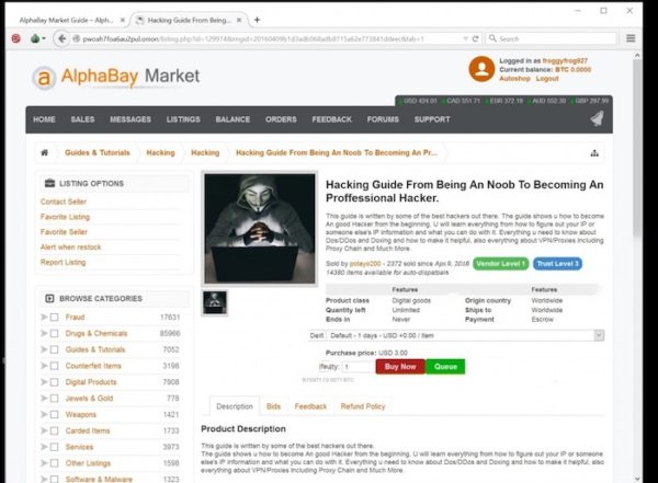 AlphaBay, le plus gros marché en ligne du Dark Web, a été fermé par les ...