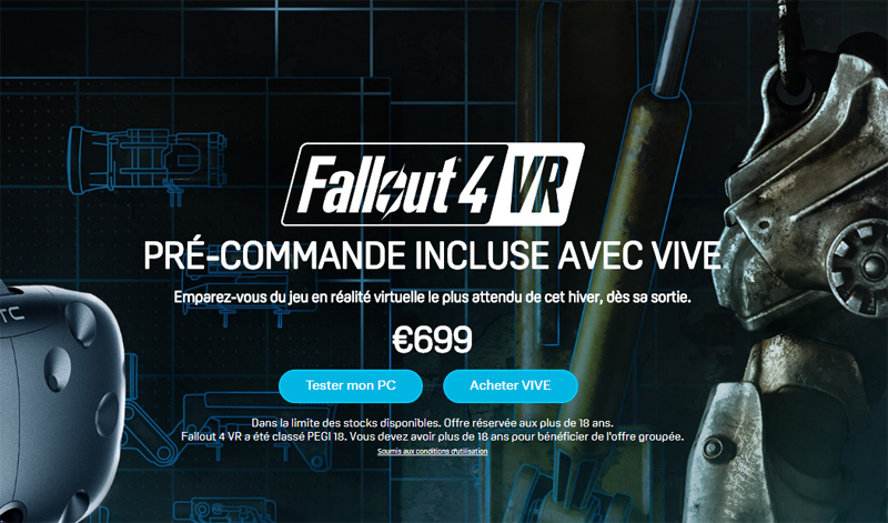 HTC Vive : le jeu Fallout 4 VR offert avec le casque - KultureGeek