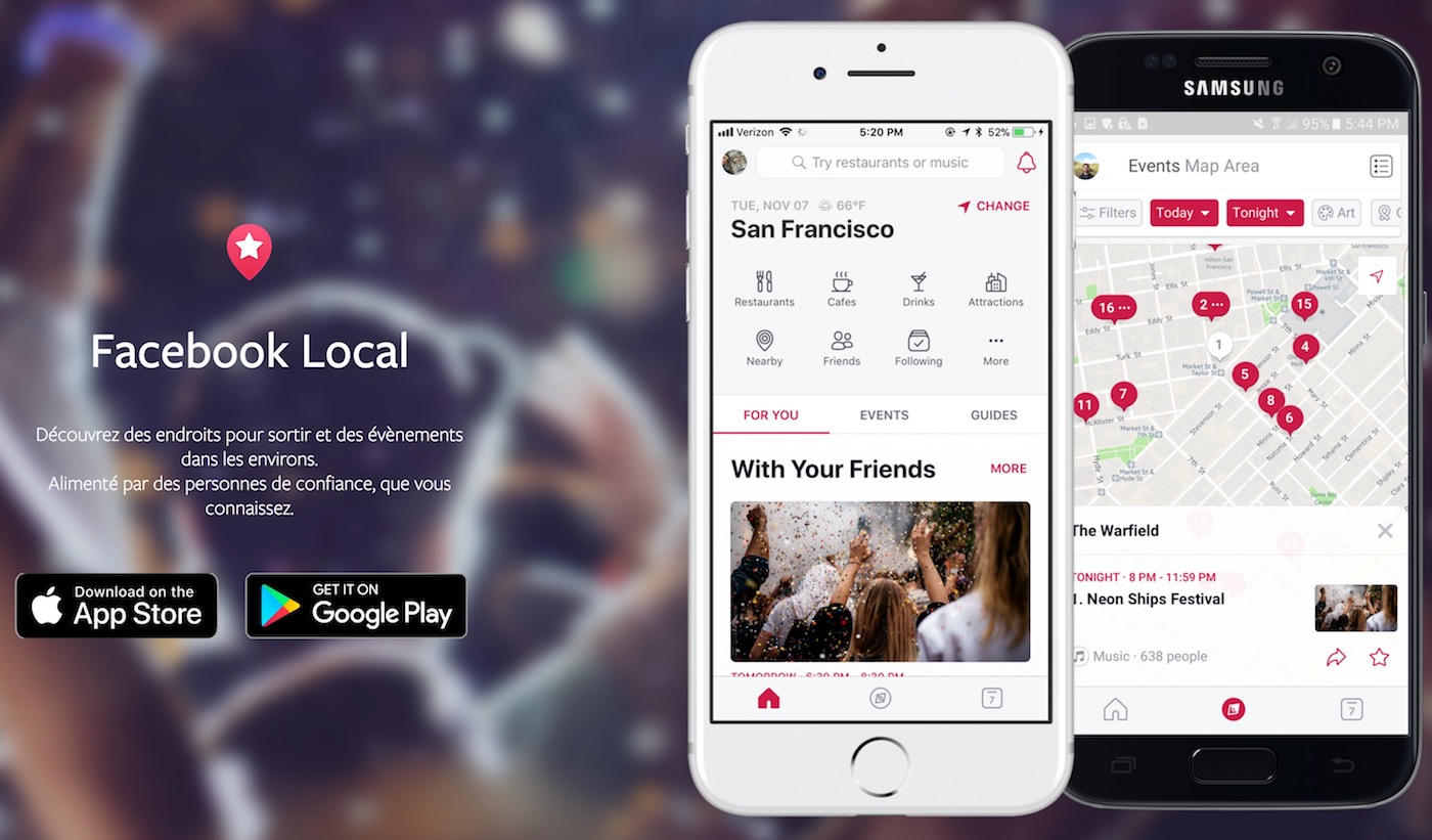 Facebook lance son application Local en France pour découvrir de ...