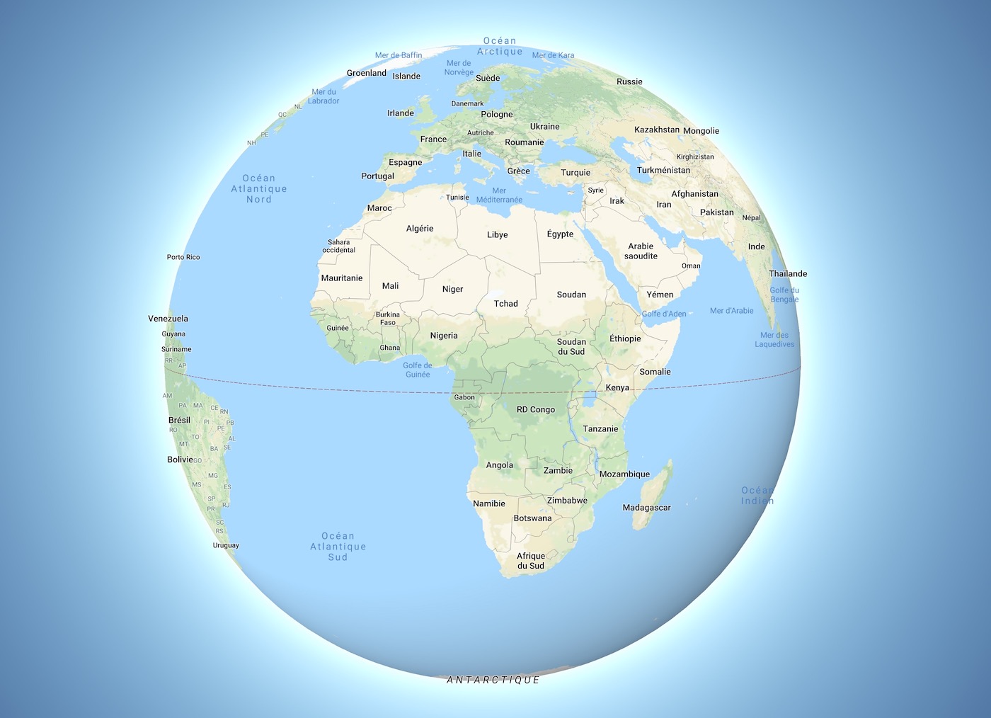 Sur Google Maps, la Terre est maintenant ronde et non plus plate ...