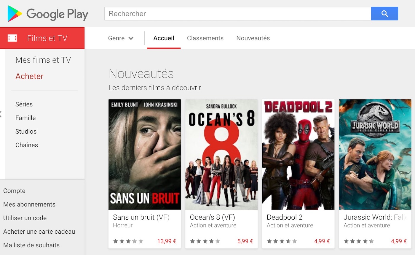 Google propose gratuitement la 4K pour les films achetés en SD/HD, mais ...