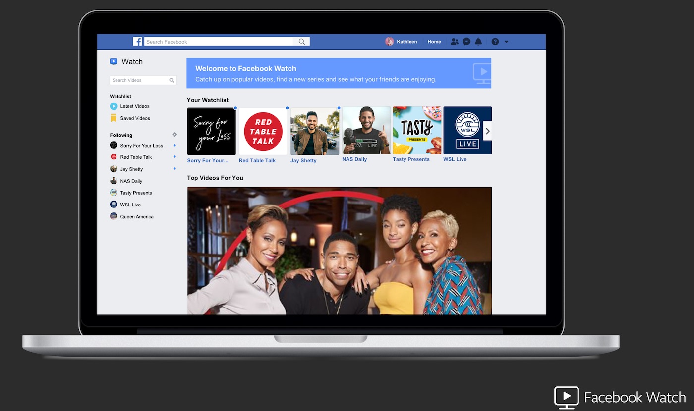 Watch, le service vidéo de Facebook, compte 400 millions d'utilisateurs ...