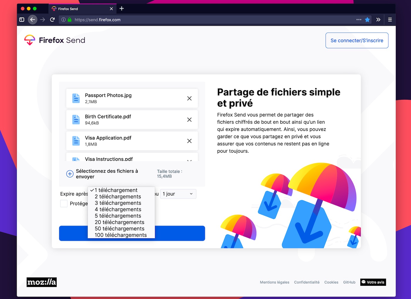 Firefox Send : le service de Mozilla pour envoyer des fichiers ...