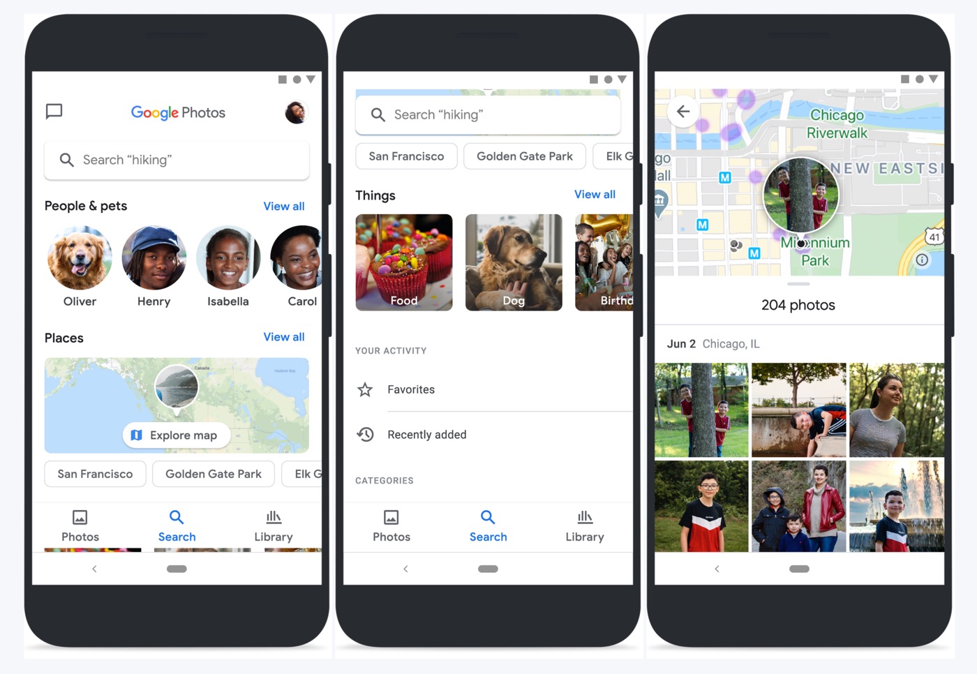 Google Photos change d’interface et ajoute une carte pour les clichés ...