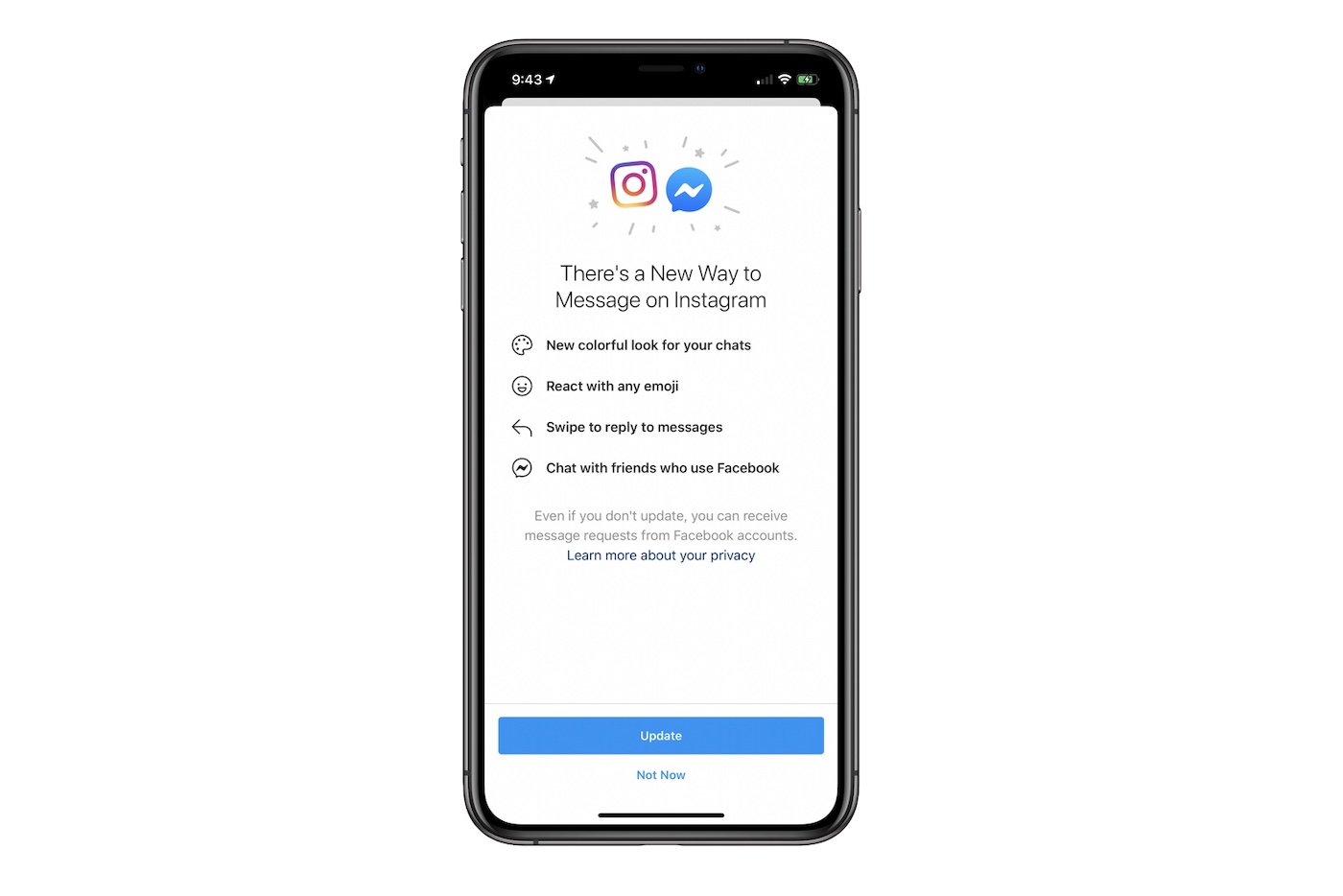 Instagram accueille les discussions de Facebook Messenger - KultureGeek