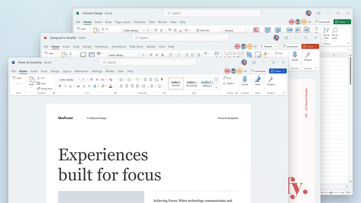 Microsoft Office avec l'interface revue est disponible pour les ...