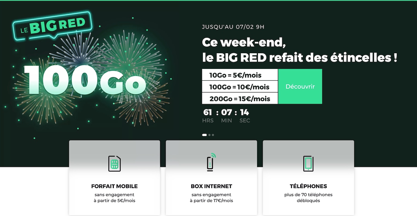 [#Promo] Forfaits SFR RED et B&You 10 Go à 5€/mois + 100 et 200 Go - KultureGeek