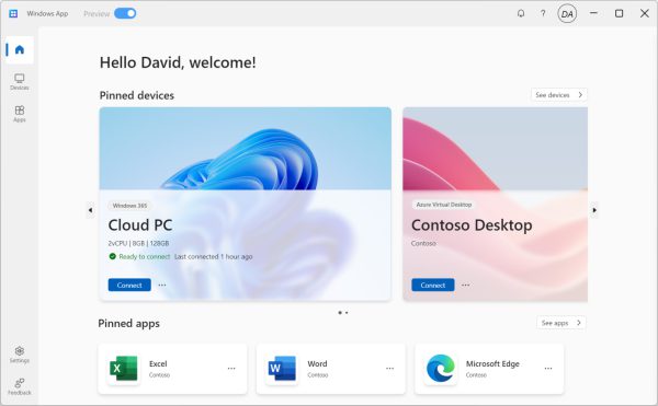 Microsoft dévoile une application pour utiliser un PC Windows sur le cloud avec tous les ...