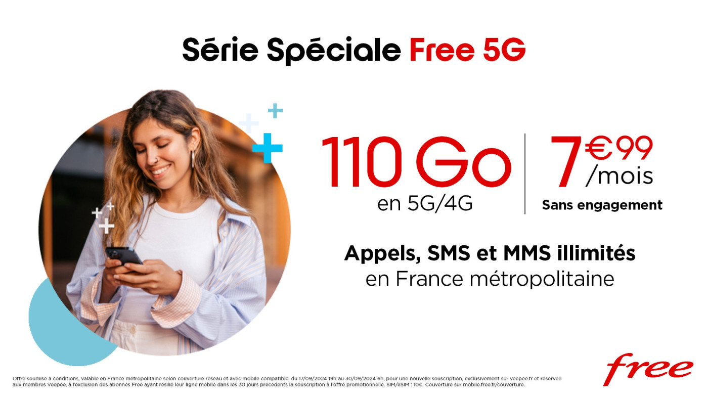 Free Mobile propose un forfait 5G avec 110 Go à 7,99€/mois à vie - KultureGeek