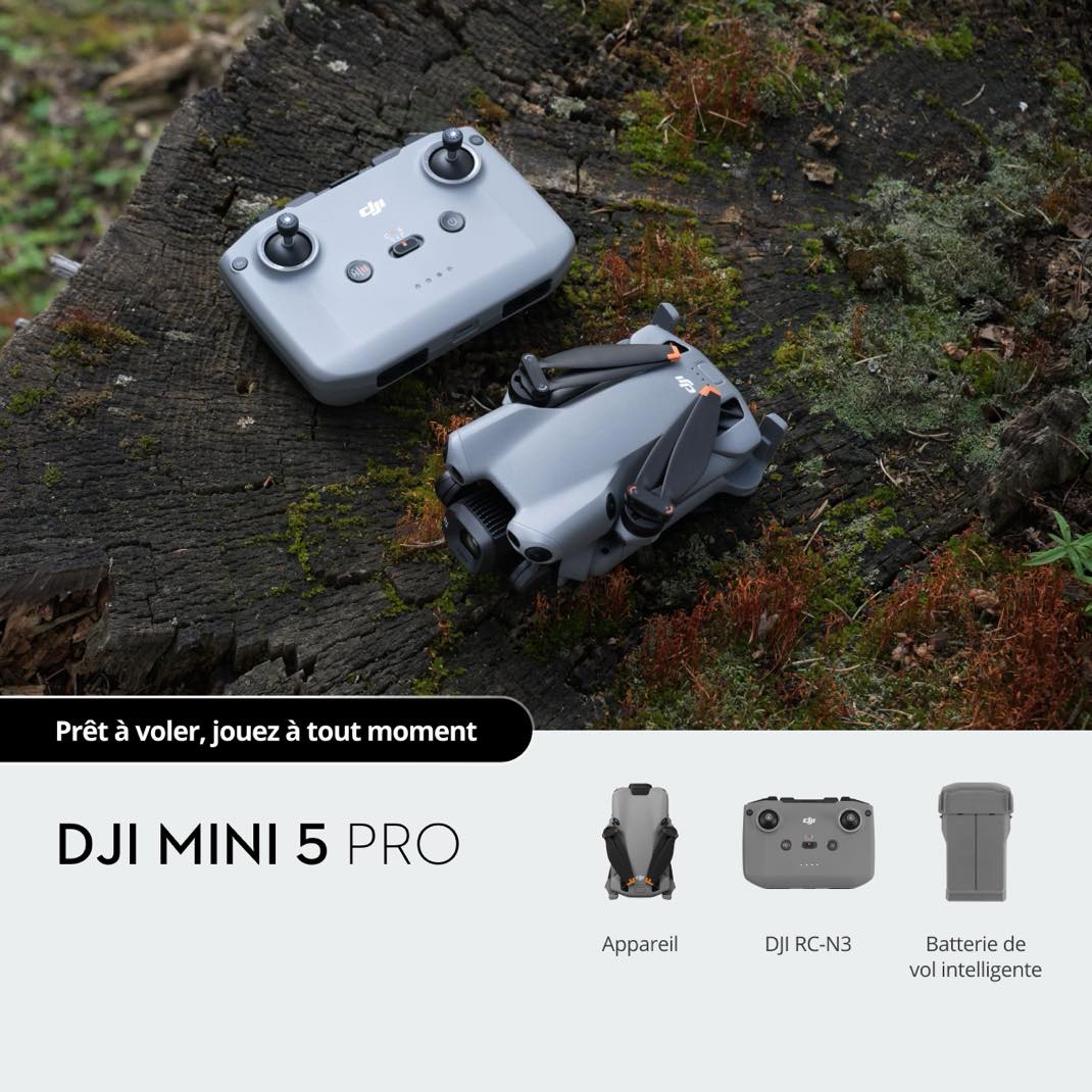 DJI Mini 5 Pro : DJI dévoile le premier mini drone avec un capteur 1 pouce (50MP) - KultureGeek